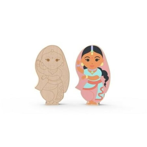 Office | Indian Bollywood Star Wooden Painting Figure | Poshmark